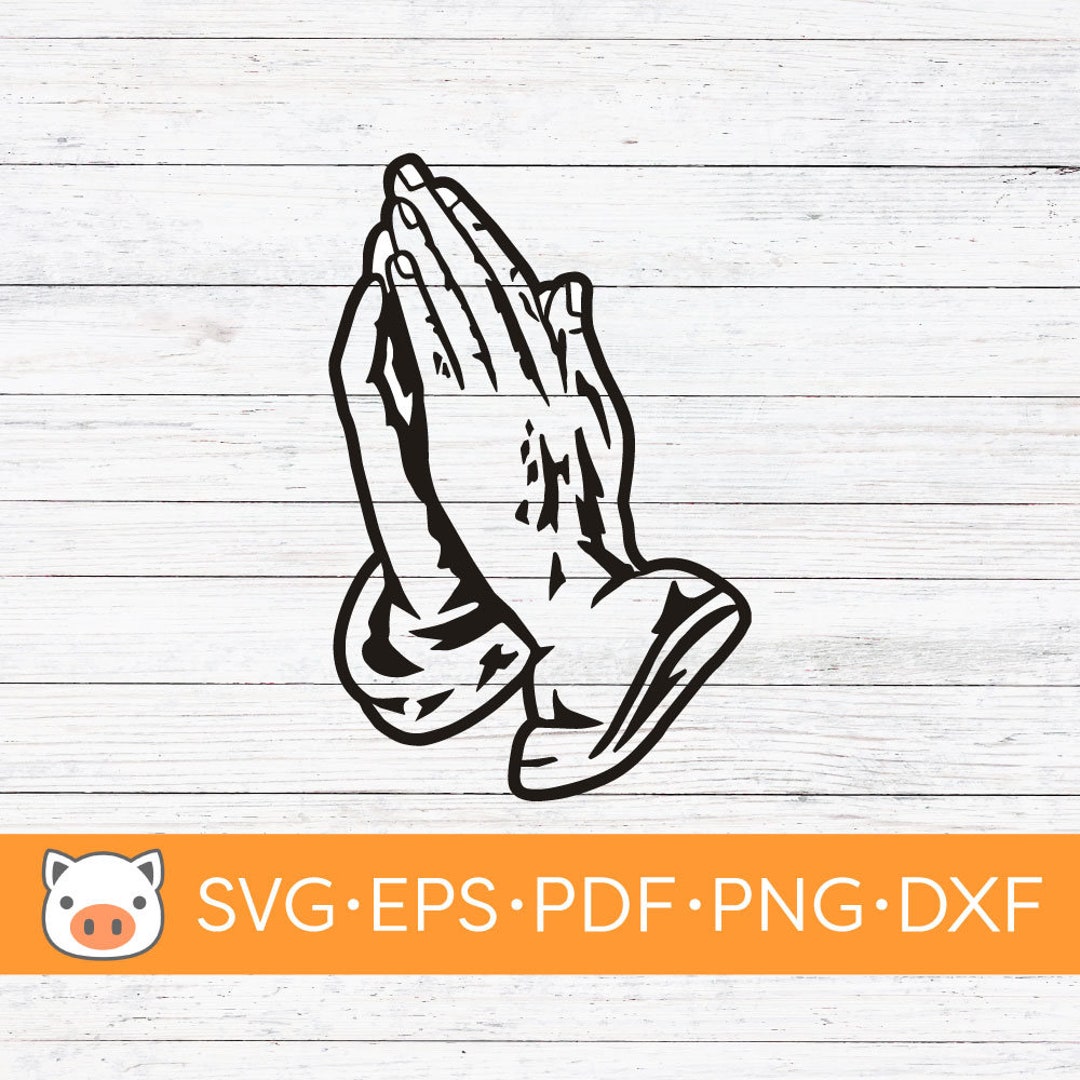 Praying Hands SVG Digital Download File, Religious SVG, Vector Cut File ...