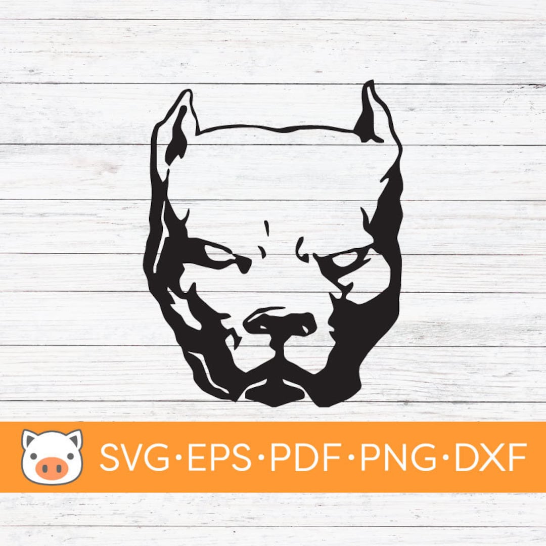 Pitbull Head SVG Digital Download File, Dog SVG, Vector Cut File ...