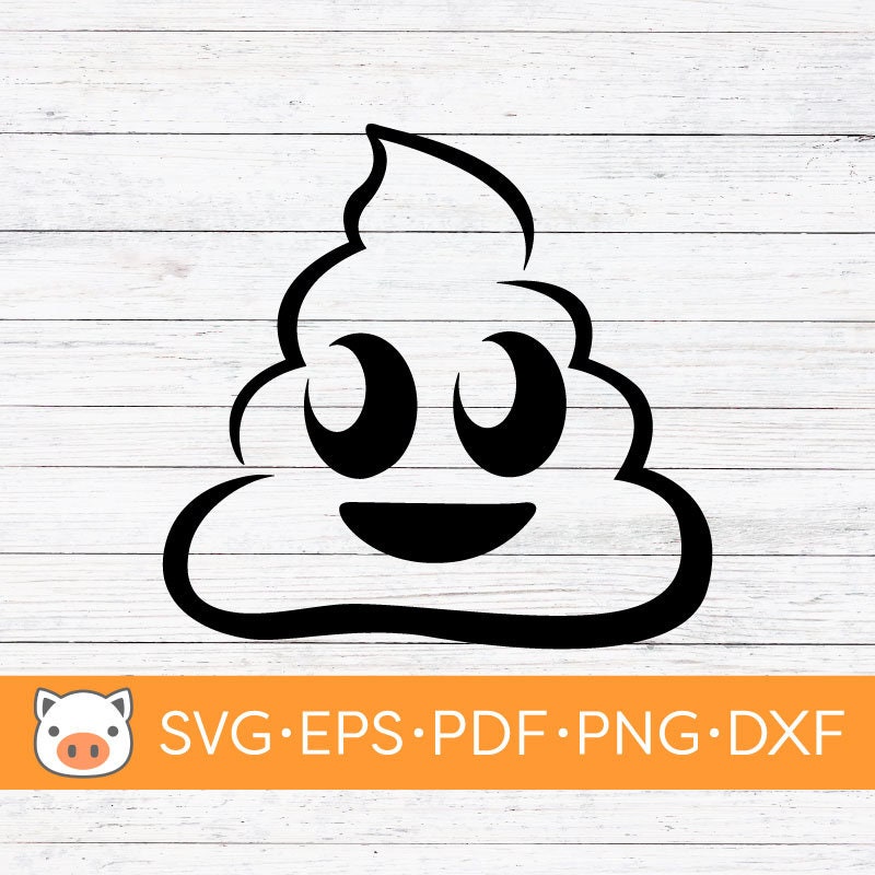 Poop Emoji SVG Digital Download File, Poo Emoji, SVG, Vector Cut File ...