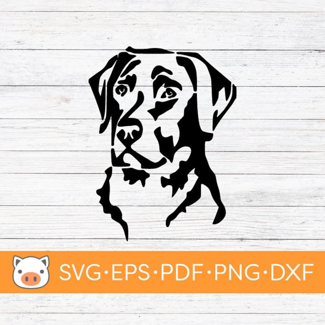 Labrador Head SVG Digital Download File, Dog SVG, Vector Cut File ...