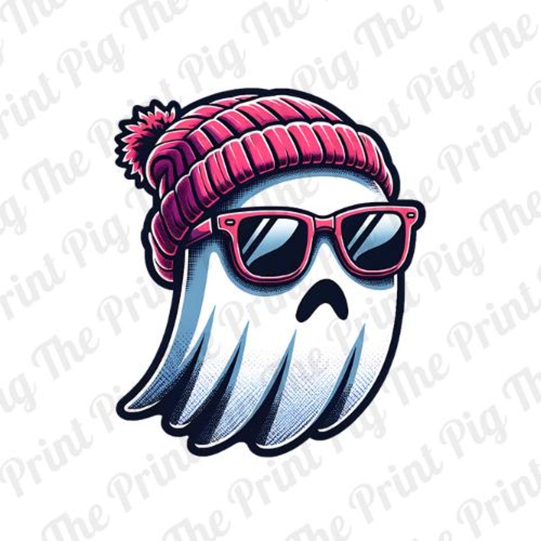 Cool Ghost PNG Digital Download File, Ghost Cartoon With Sunglasses ...