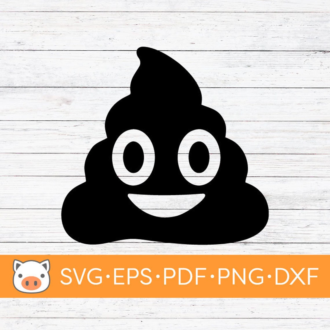 Poop Emoji SVG Digital Download File, Poo Emoji, SVG, Vector Cut File ...