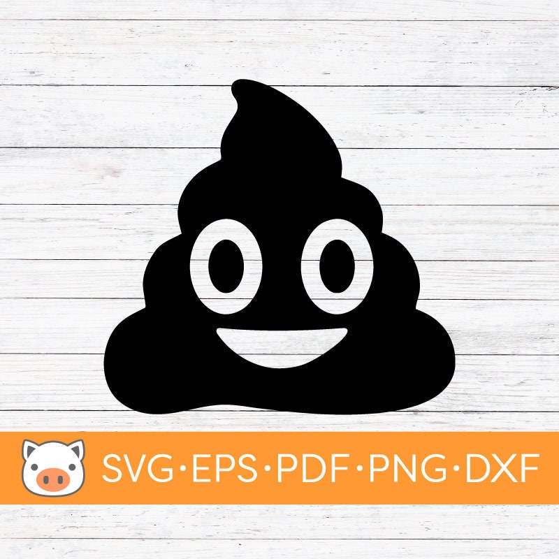 Poop Emoji SVG Digital Download File, Poo Emoji, SVG, Vector Cut File ...