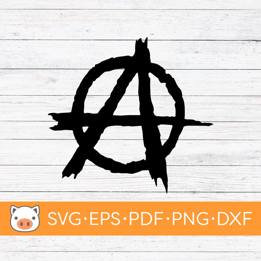 Anarchy Symbol SVG Digital Download File, Punk Rock, SVG, Vector Cut File, Cricut, Silhouette ...
