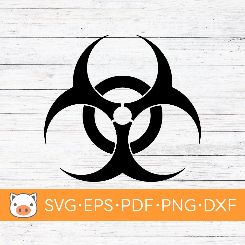Biohazard Symbol SVG Digital Download File, SVG, Vector Cut File ...
