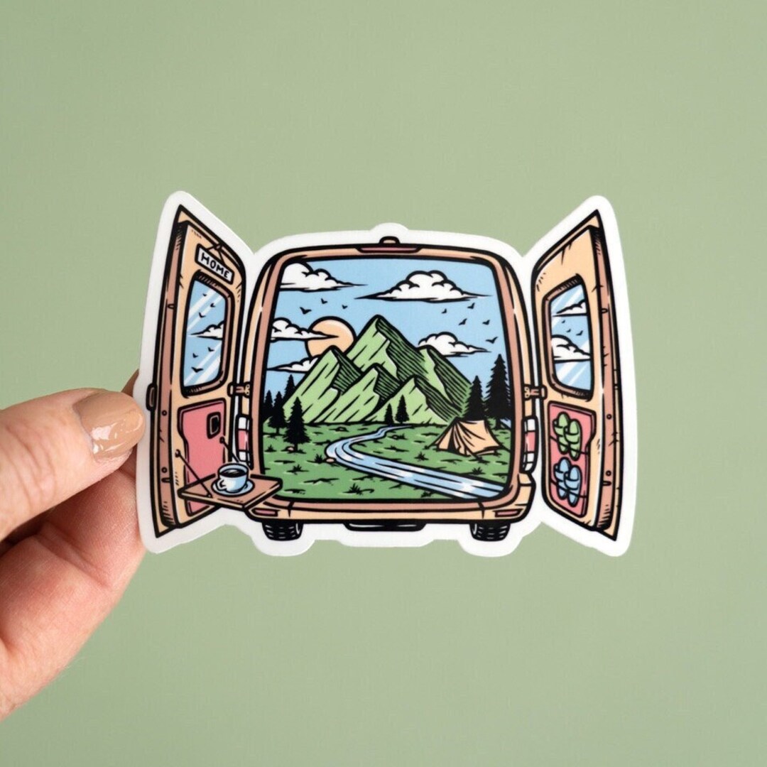 Van Life Sticker Glossy White Vinyl Sticker Explore More - Etsy