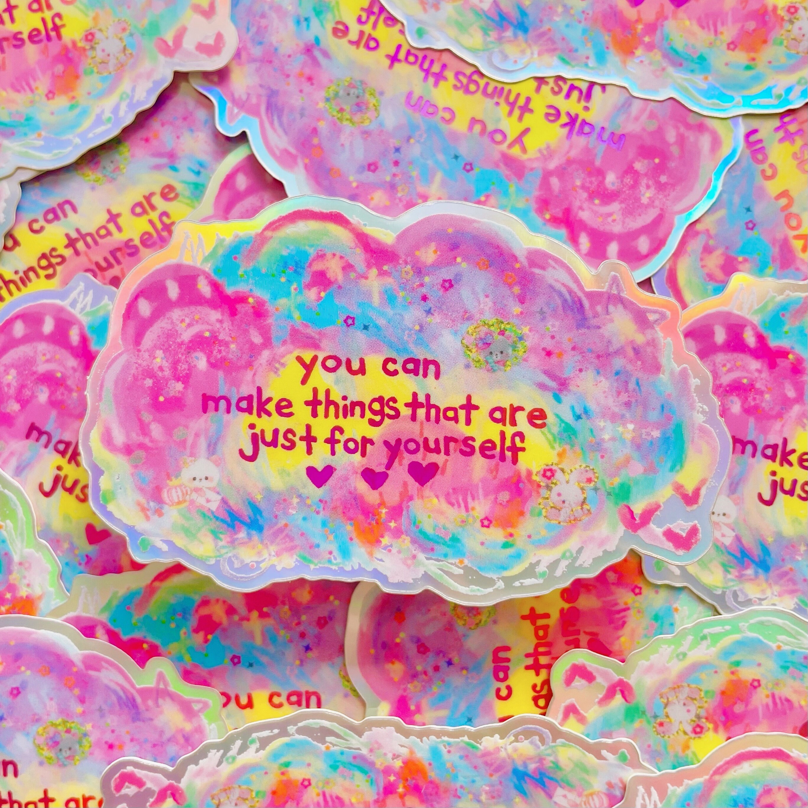 Gentle Reminders Holo Stickers - Etsy