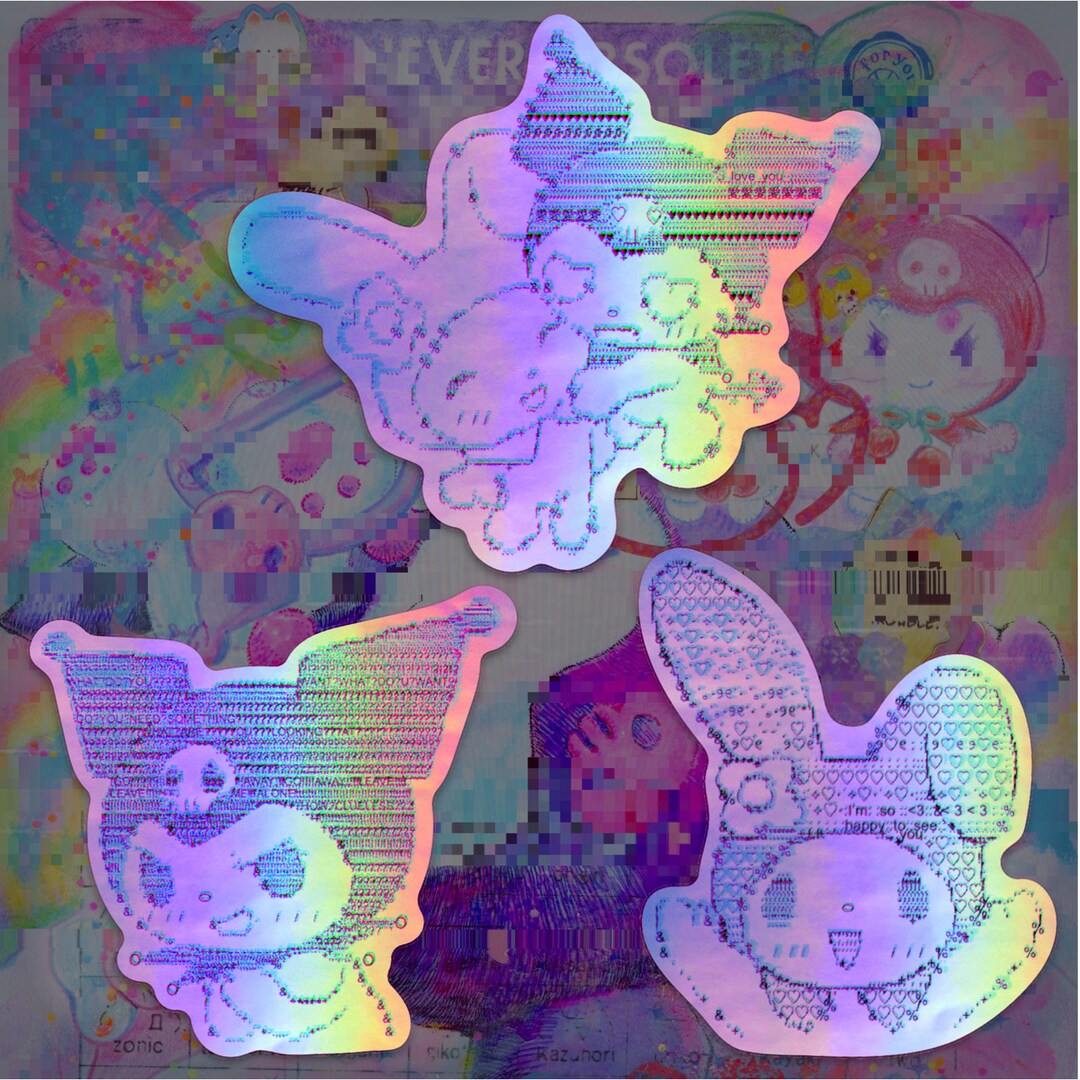 Holo Lovely Bunny Stickers - Etsy