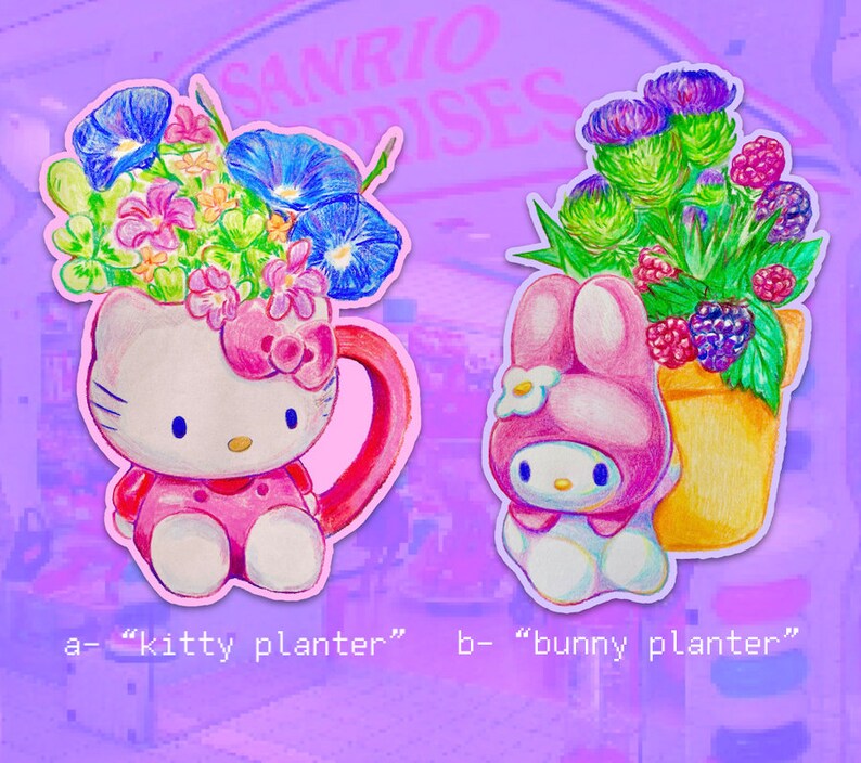 Kawaii Planter Stickers | Etsy