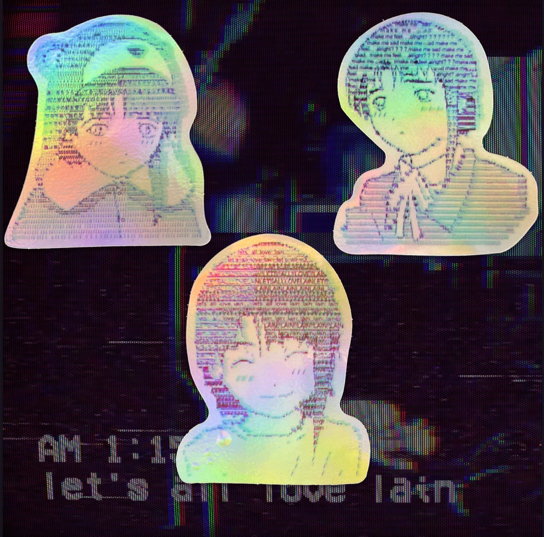 Holographic Serial Experiments Lain Stickers - Etsy