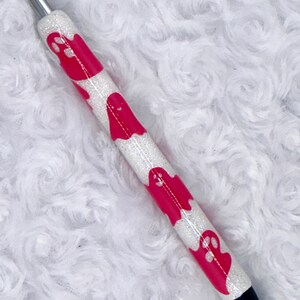 Spooky Halloween Glitter Pens, Pink Ghost Pens, Epoxy Glitter Pens ...