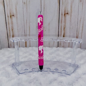 Barbie Themed Glitter Pen, Glitter Pens, Epoxy Glitter Pens, Pink ...