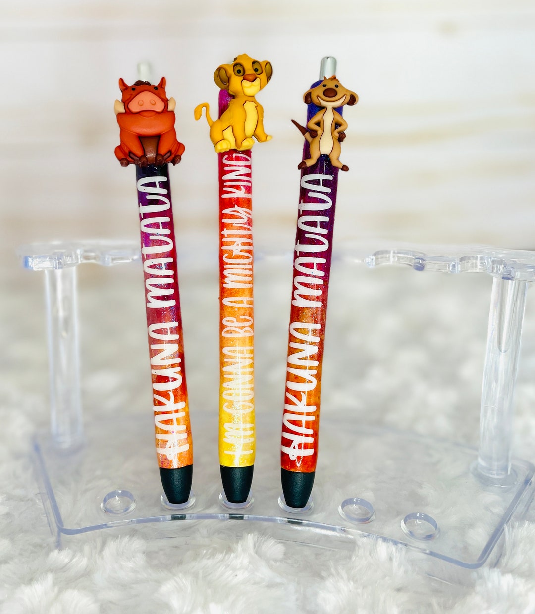 Lion King Inspired Pen Set, Simba Pen, Timon and Pumba Pen Set ...