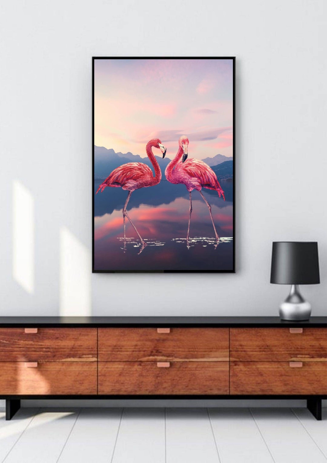 Flamingo Print Flamingo Poster Flamingo Art Nature Print - Etsy