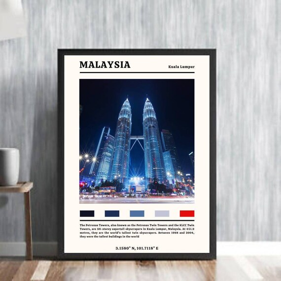 Malaysia Travel Poster Malaysia Poster Malaysia Print - Etsy