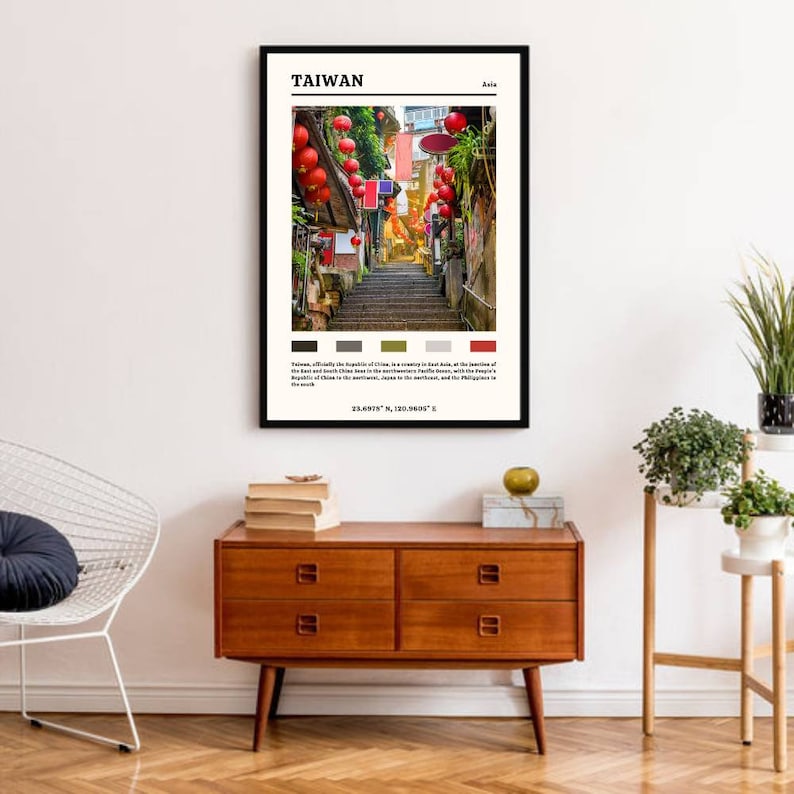 Taiwan Travel Poster Taiwan Poster Taiwan Print Unique Wall - Etsy