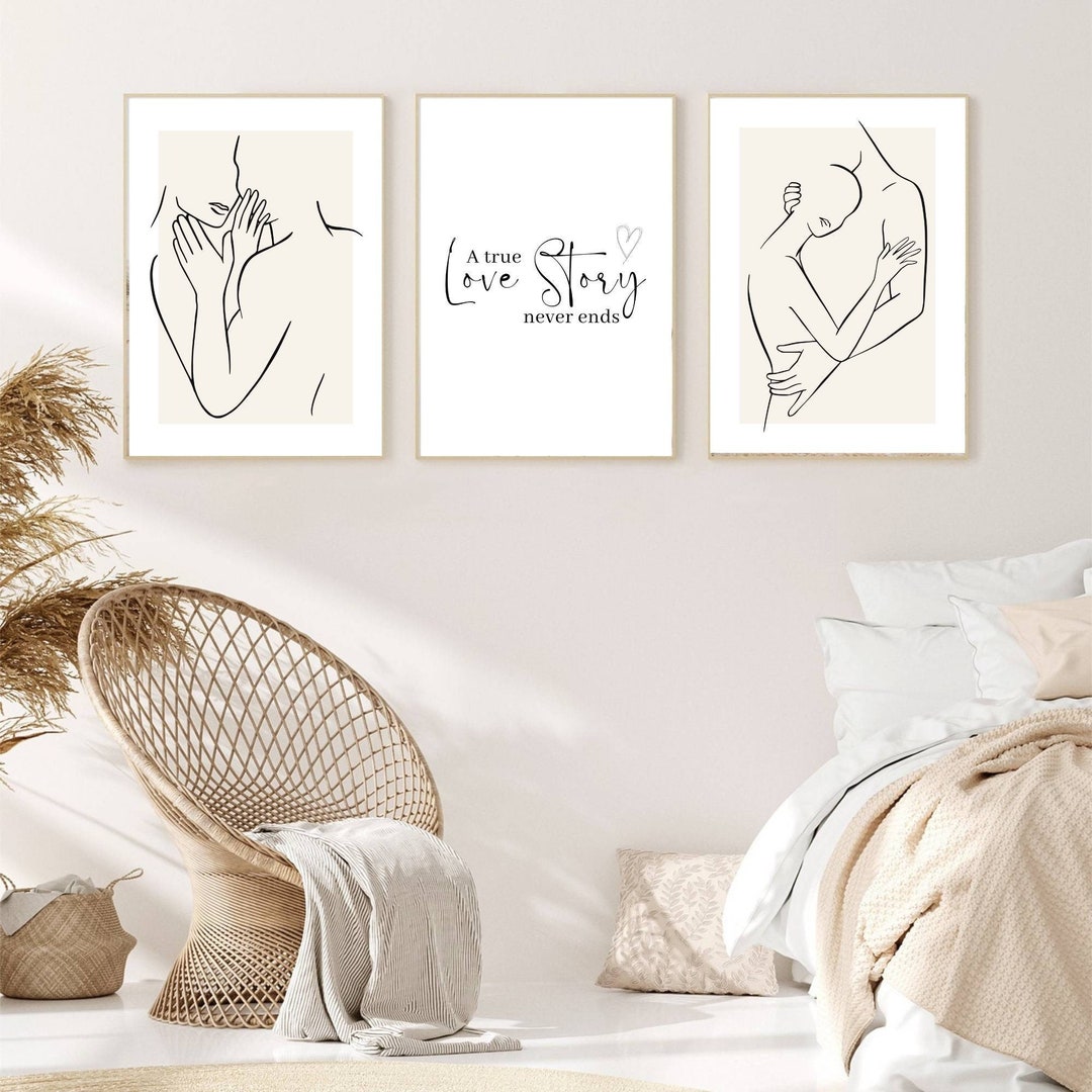 Abstract Line Art Couple Line Drawing Abstract Line Art Etsy