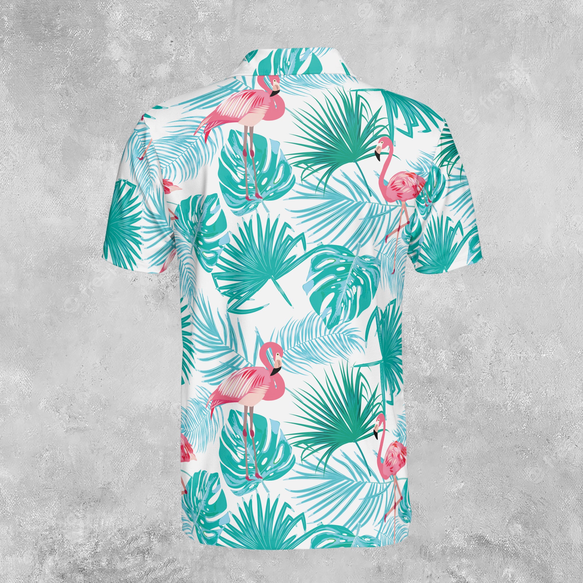 Tropical Palm Tree Summer Flamingo Polo Shirt sold by Noni Obedient ...