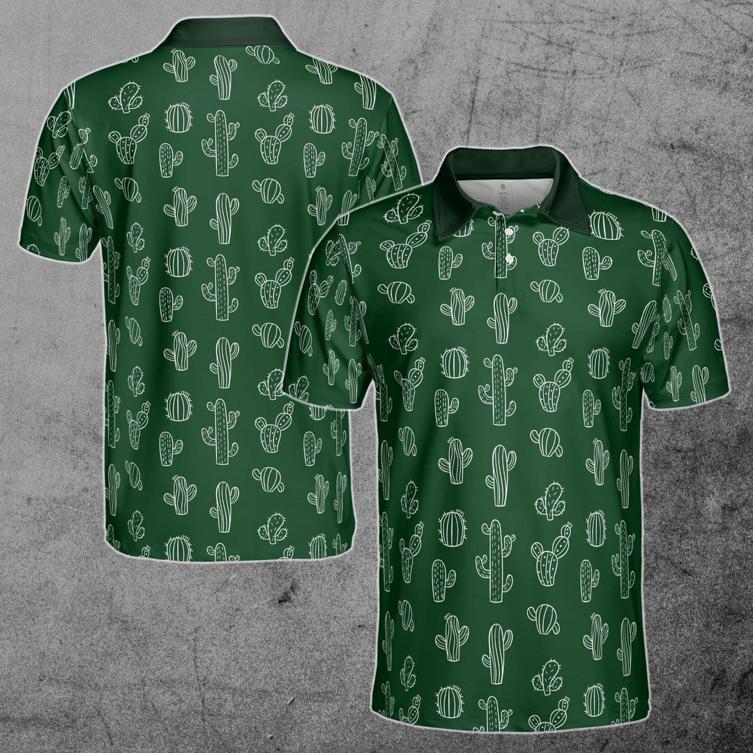 Funny Cactus Doodle Golf Men's Polo Shirt S-5XL - Etsy