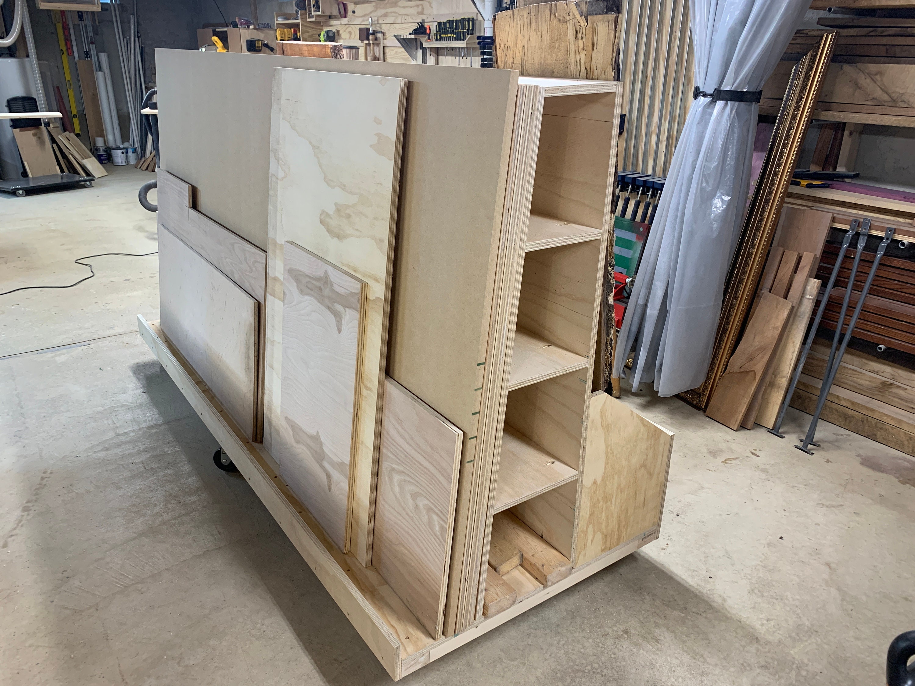 Lumber and Sheet Goods Storage Cart - 32 Page Build Plan - Etsy