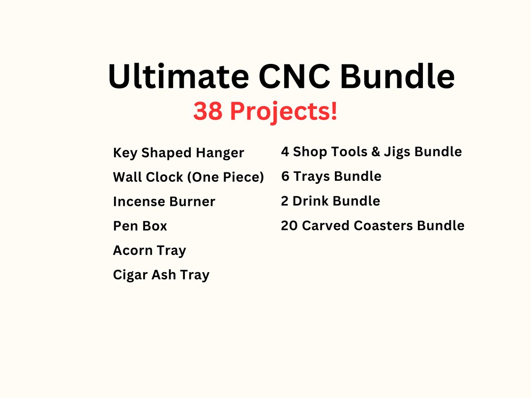 Ultimate CNC Bundle (38 Projects' Design Files) *not A Physical Product ...