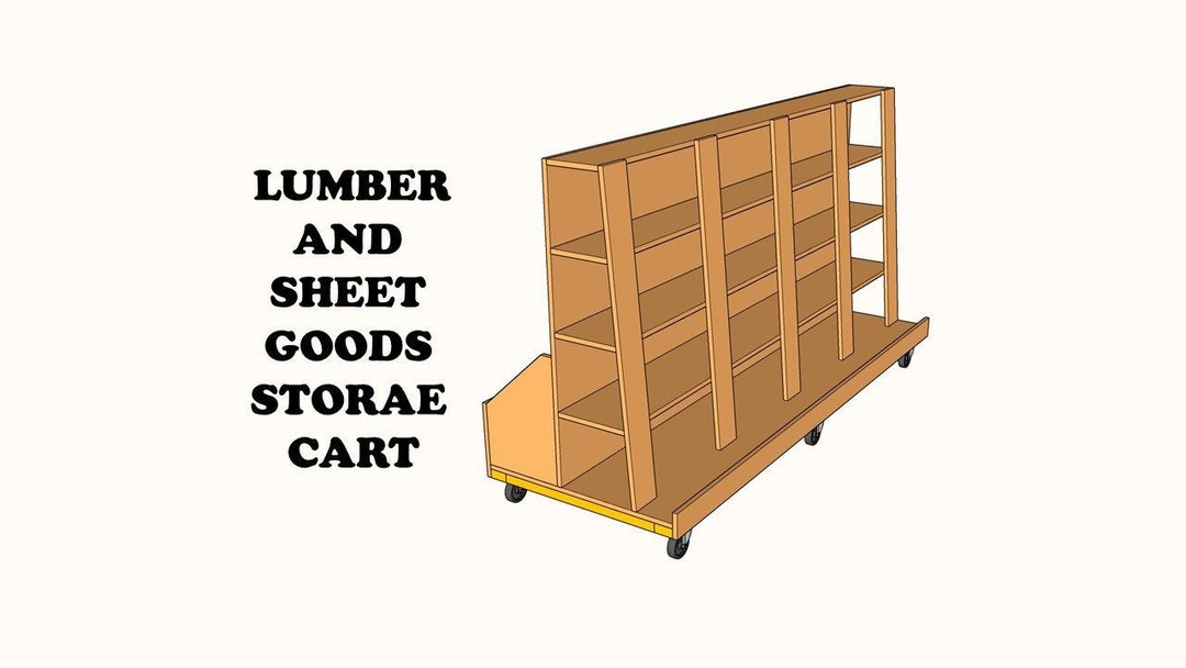 Lumber and Sheet Goods Storage Cart 32 Page Build Plan - Etsy