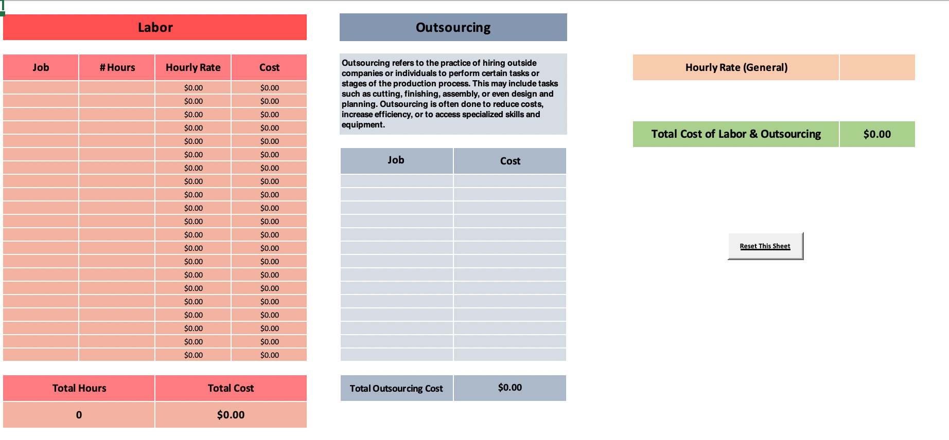 Woodworking Project Pricing Template: Excel Workbook (digital Download ...
