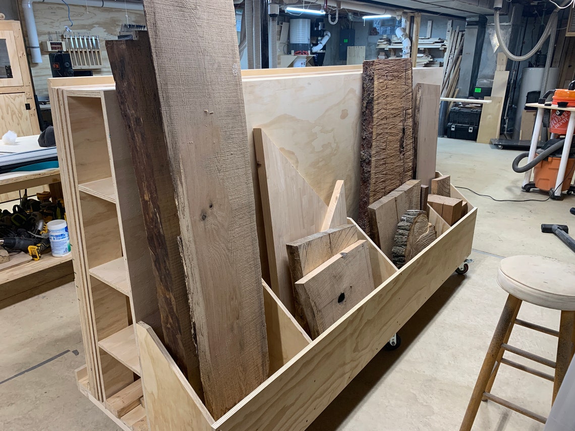 Lumber and Sheet Goods Storage Cart - 32 Page Build Plan - Etsy