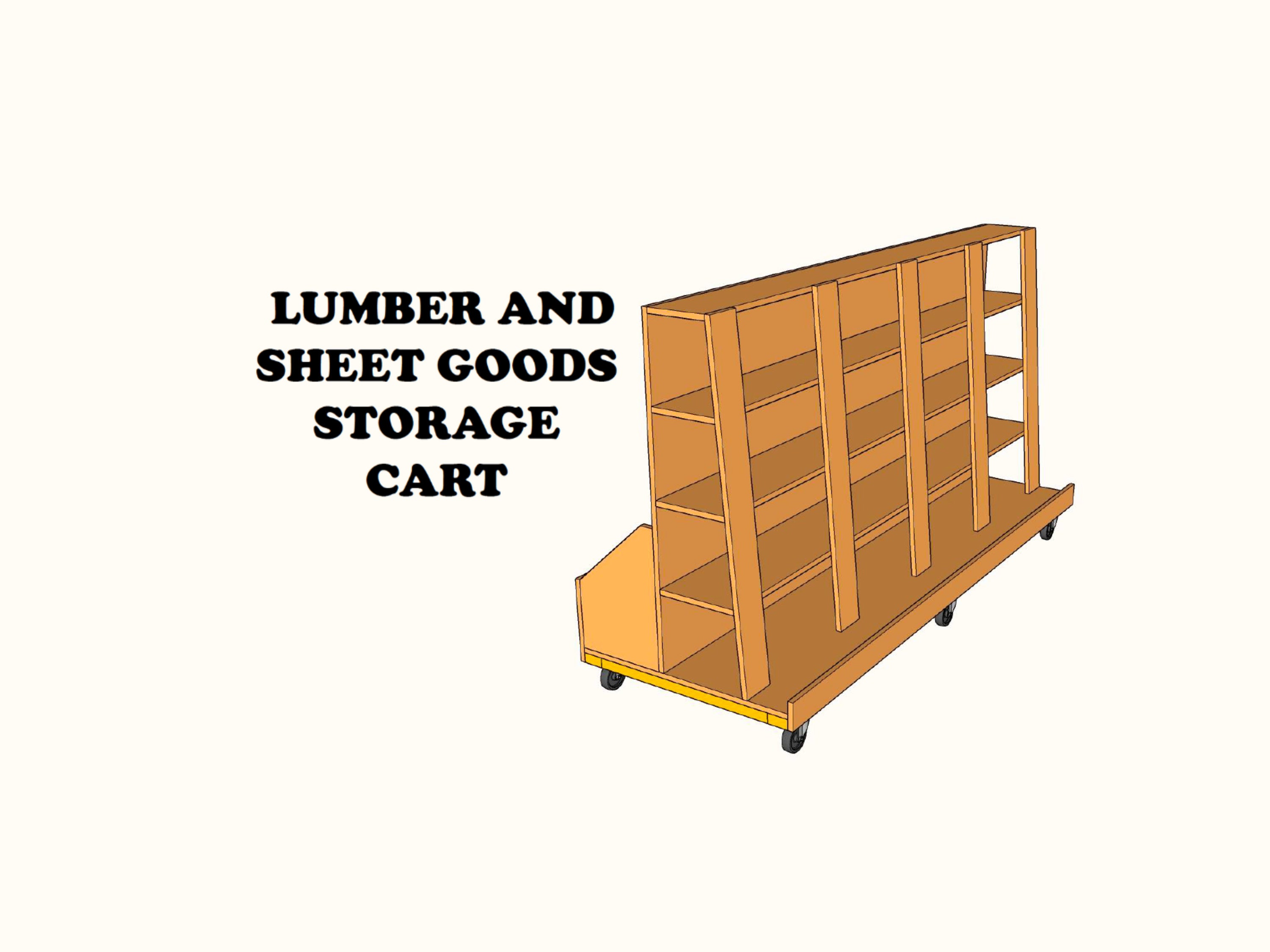 Lumber and Sheet Goods Storage Cart - 32 Page Build Plan - Etsy