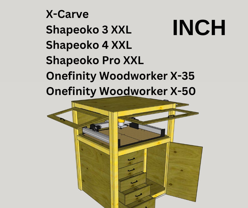 CNC Enclosure Build Plan: Shapeoko, Onefinity, X-carve (inch) (digital ...