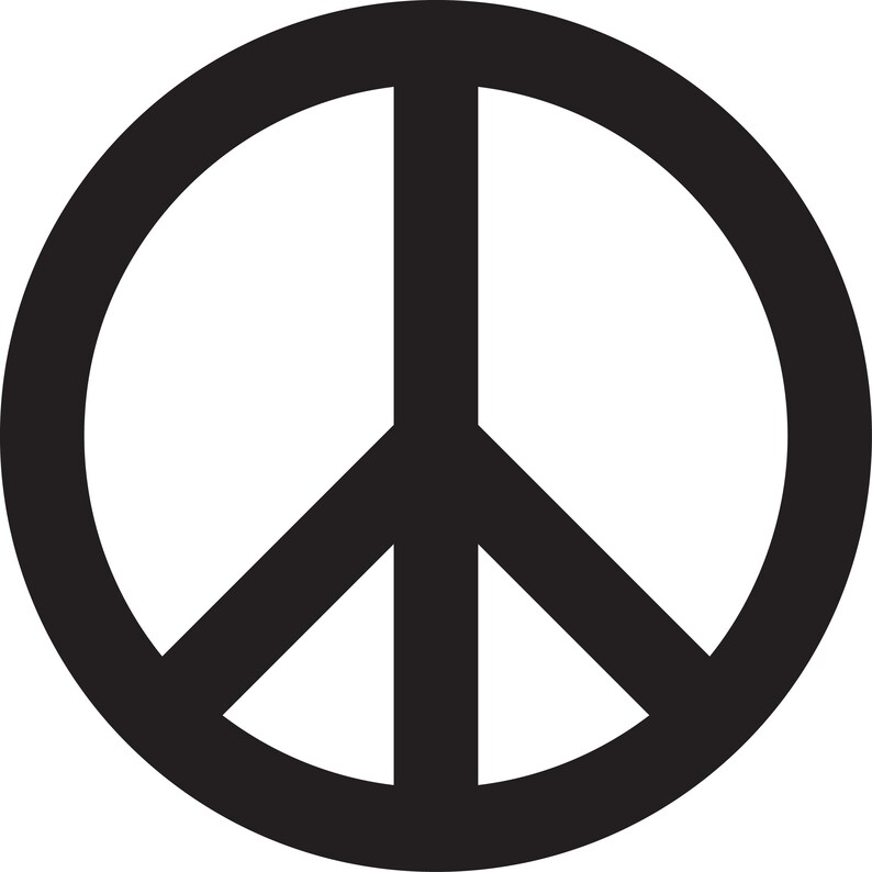 Peace Sign Peace Symbol SVG File for Cricut Svg Files for Download. PNG ...
