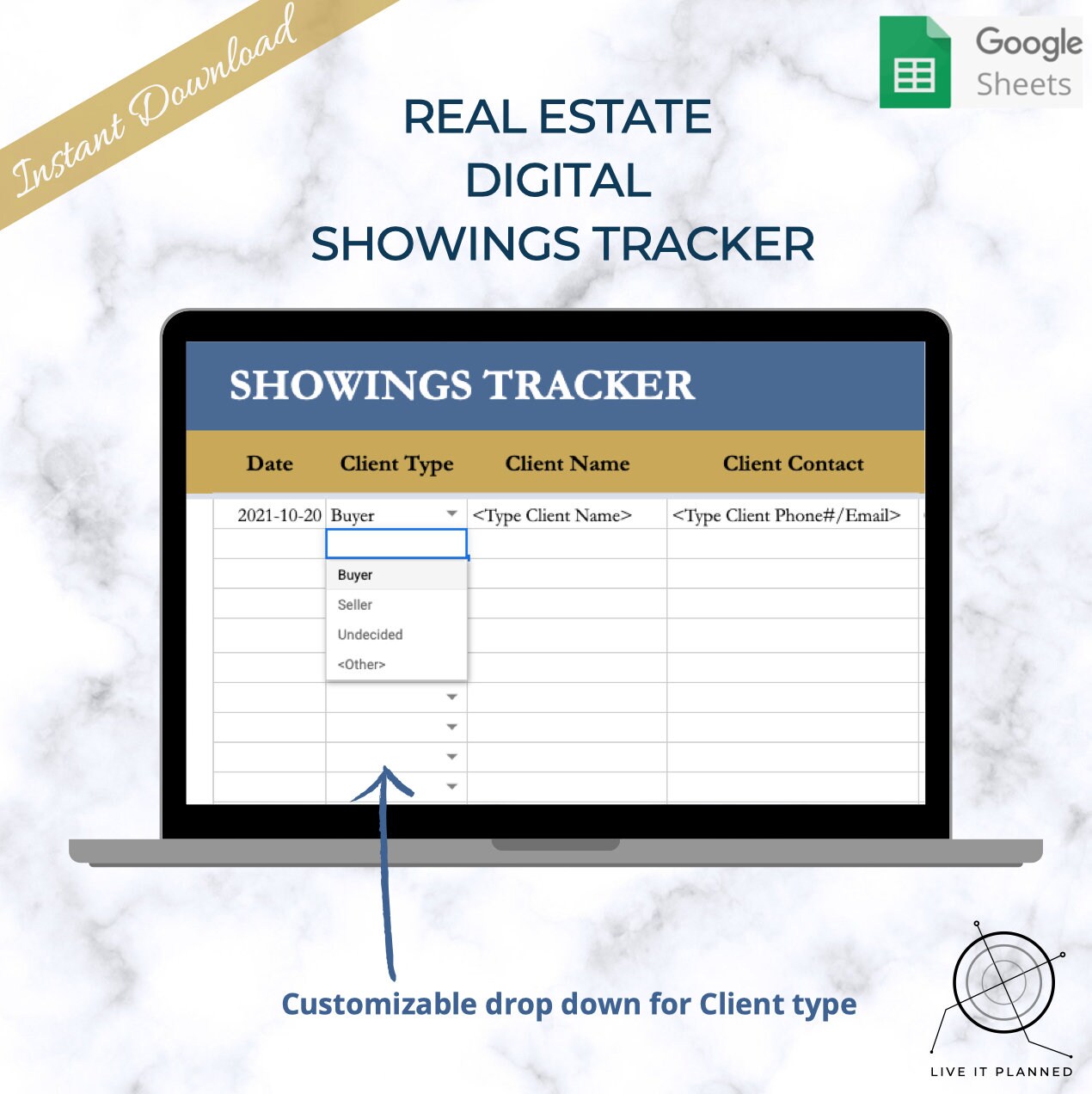 Real Estate Property Showings Spreadsheet for Leads | Realtor Showings ...