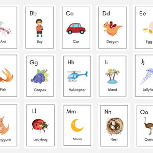 Colorful ABC Cards Printable | Homeschool Printables Preschool Nursery ...