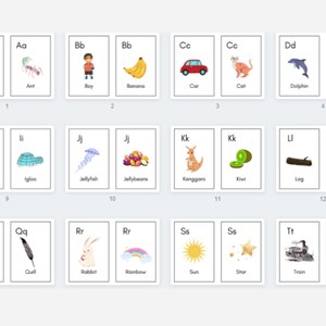 Colorful ABC Cards Printable Homeschool Printables Preschool | Etsy