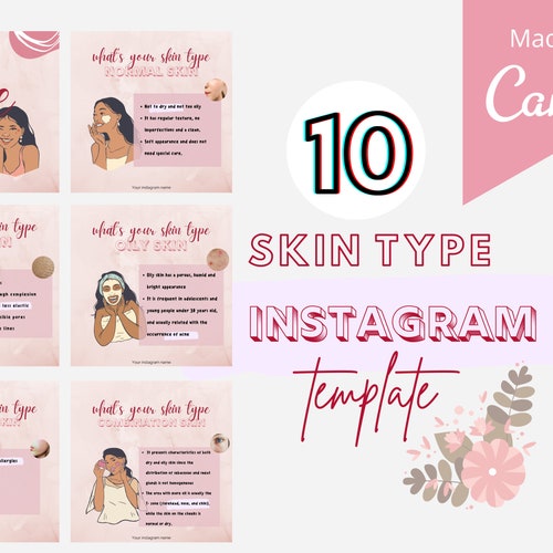 10 SKIN TYPE Instagram Posts Esthetician Instagram - Etsy