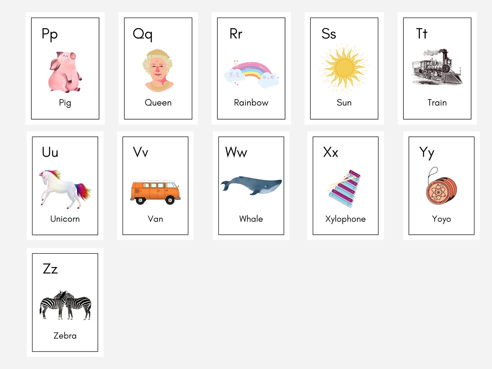 Colorful ABC Cards Printable | Homeschool Printables Preschool Nursery ...