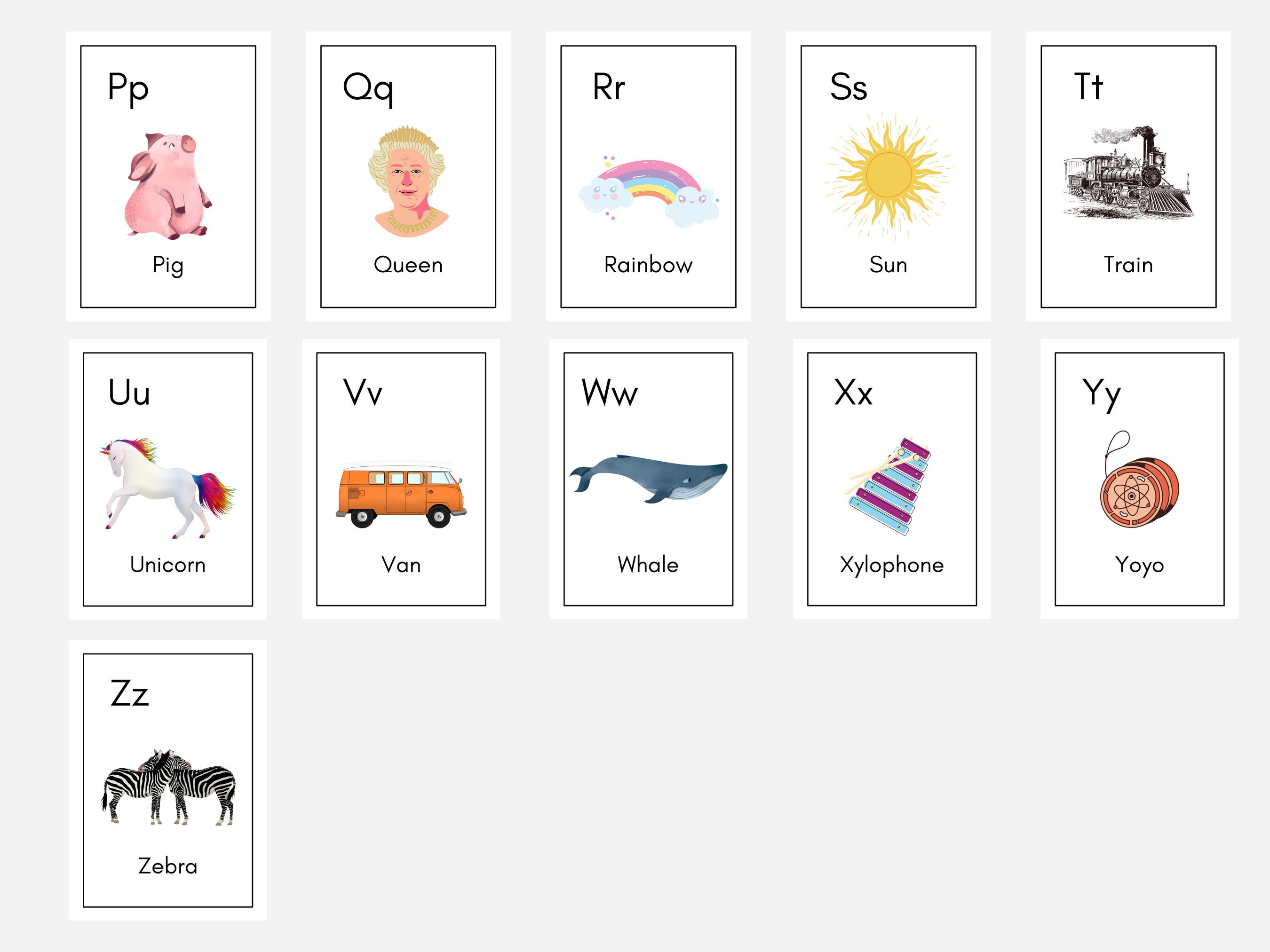 Colorful ABC Cards Printable | Homeschool Printables Preschool Nursery ...