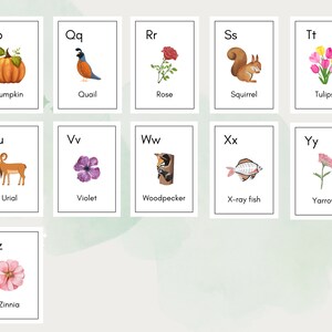 Nature ABC Cards Printable | Homeschool Printables Preschool Nursery ...