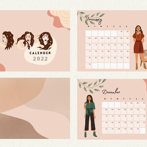 2022 BOHO Aesthetic Calendar | Digital Download | Printable Calendar I ...