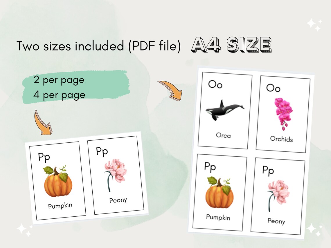 Nature ABC Cards Printable | Homeschool Printables Preschool Nursery ...