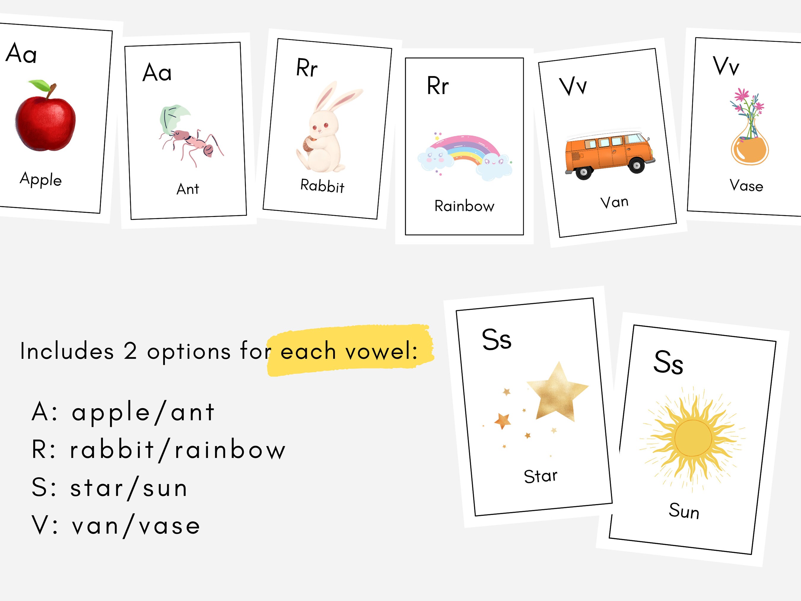 Colorful ABC Cards Printable | Homeschool Printables Preschool Nursery ...