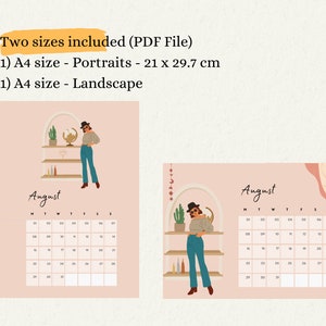 2022 BOHO Aesthetic Calendar | Digital Download | Printable Calendar I ...