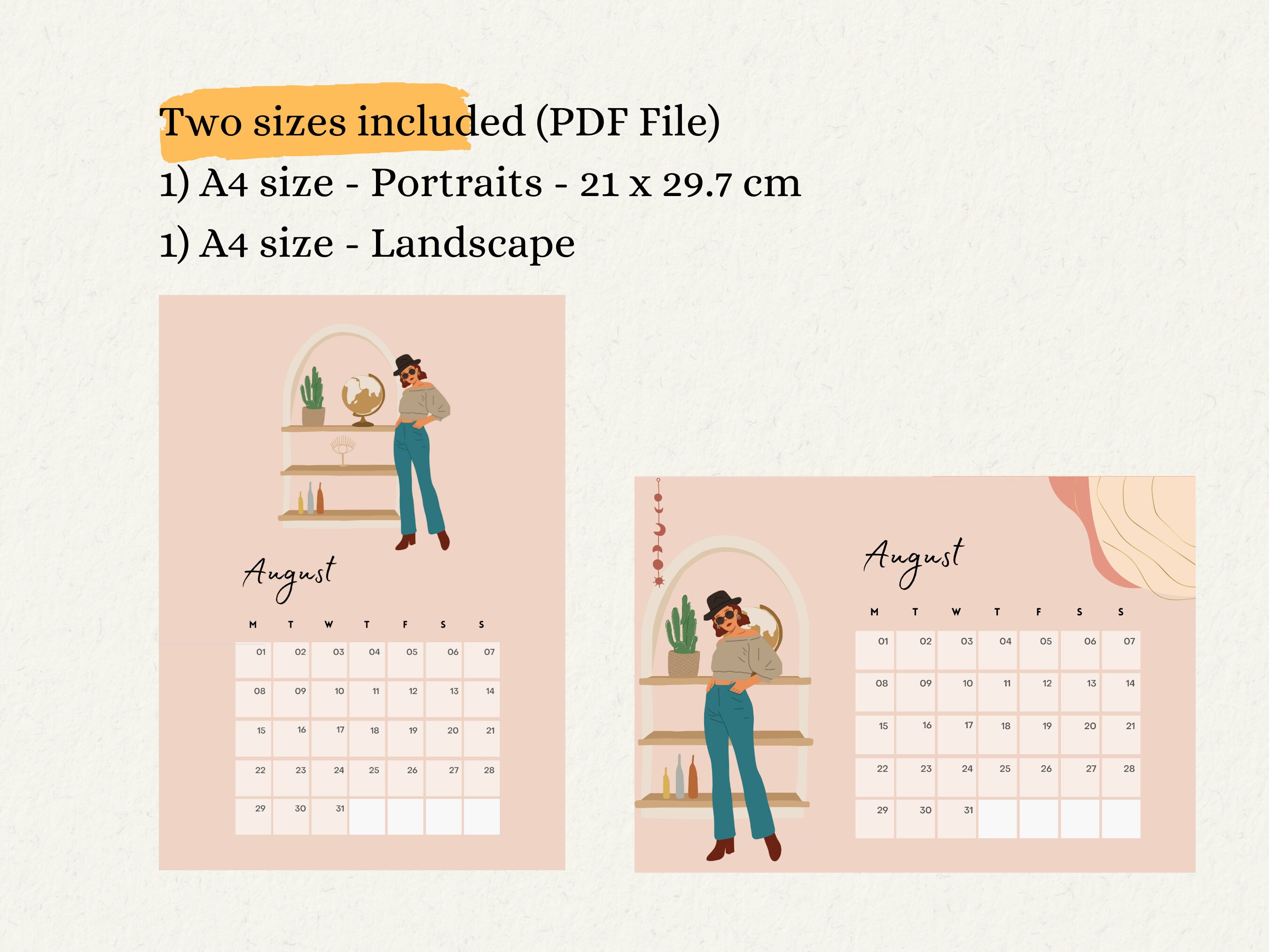 2022 BOHO Aesthetic Calendar | Digital Download | Printable Calendar I ...