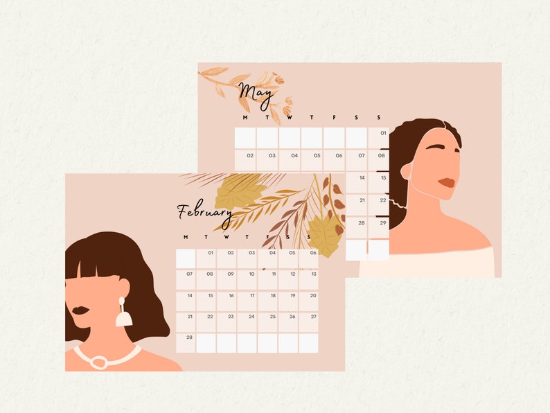 2022 BOHO Aesthetic Calendar | Digital Download | Printable Calendar I ...