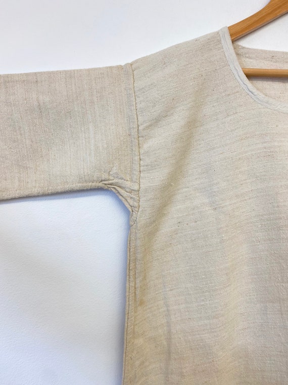 Antique Edwardian French Linen Shift Dress - Gem