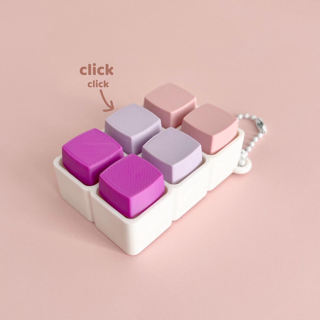 Tastatur Fidget Clickers - Pink & Lila - 6 Tastenschalter - Etsy.de
