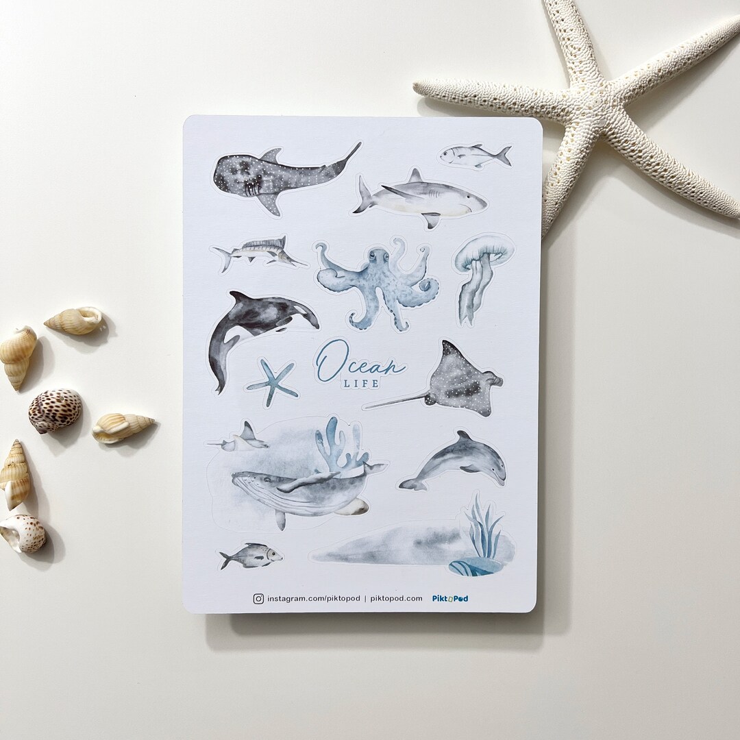 Ocean Life Stickers - Etsy