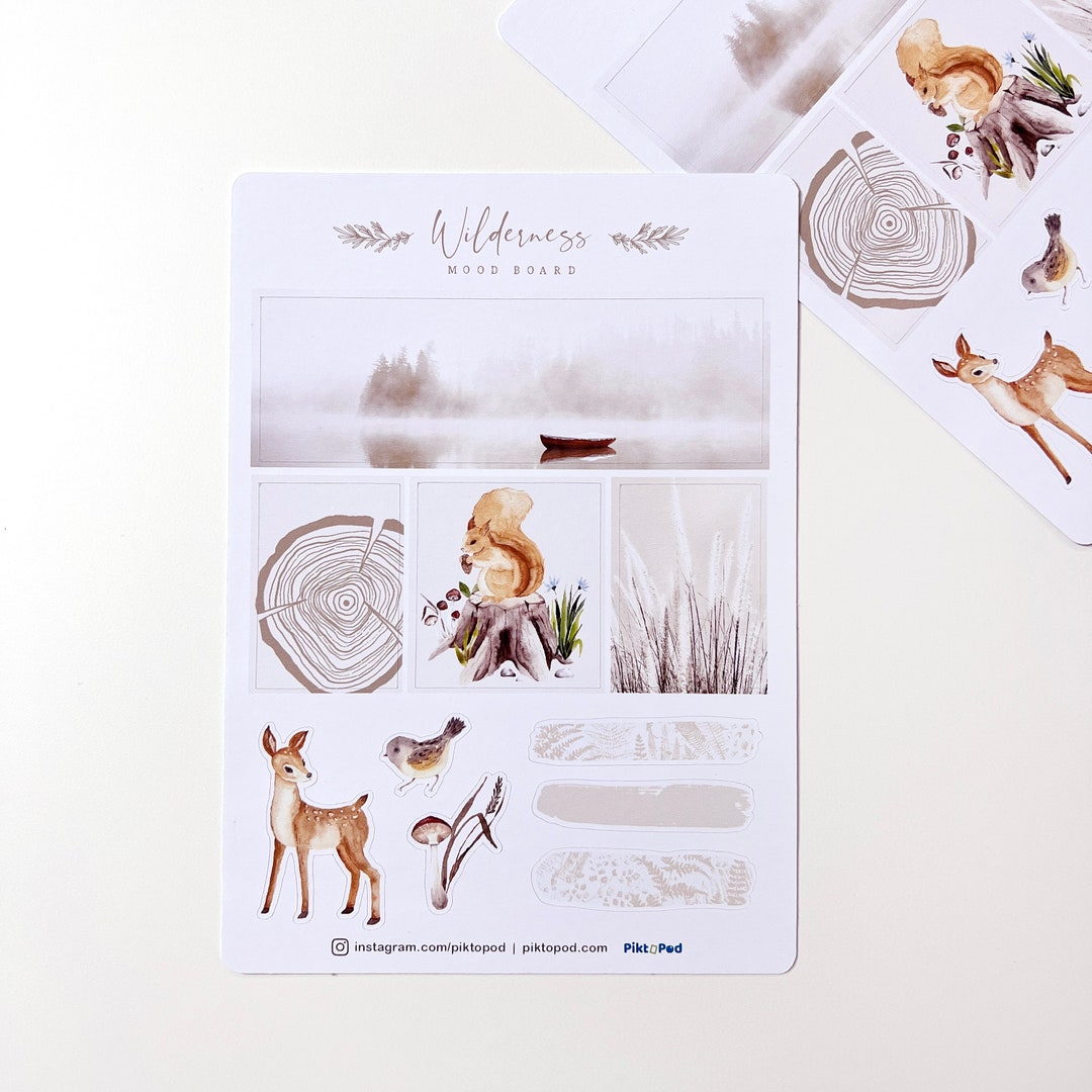 Wilderness Mood Board Sticker Sheet 5x7 - Etsy Canada