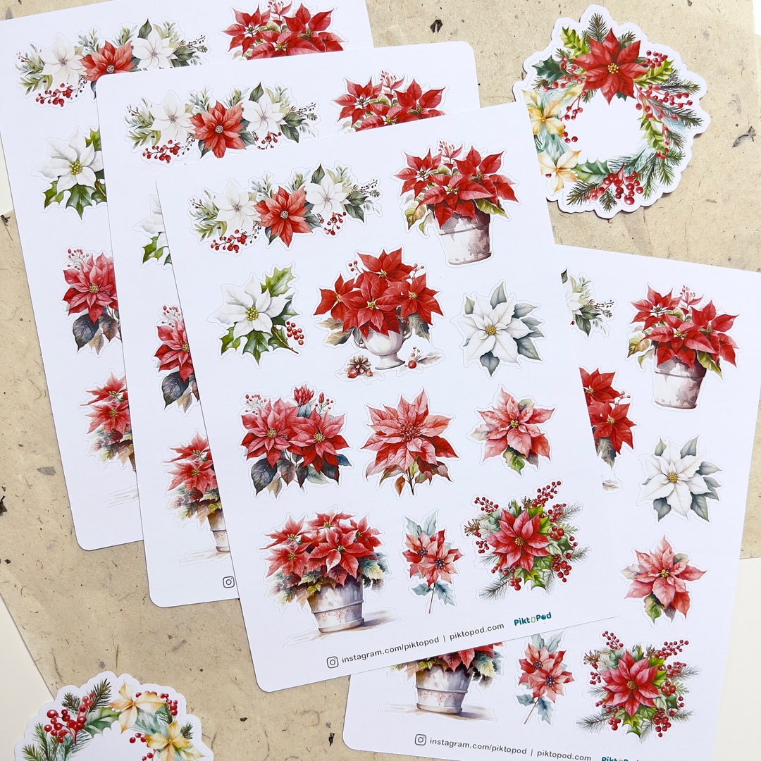 Christmas Poinsettia Arrangements - Etsy