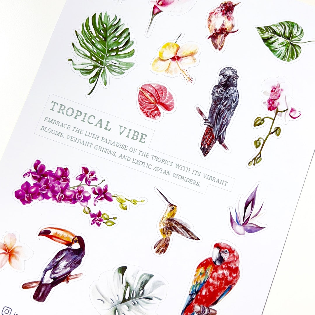 Tropical Vibe Stickers - Etsy